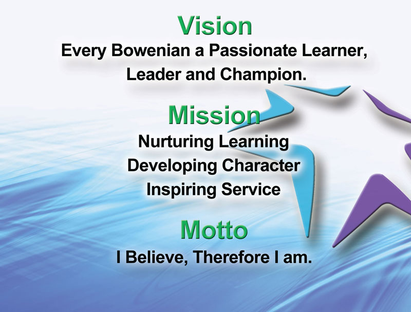 Our Vision, Mission, Motto and Values